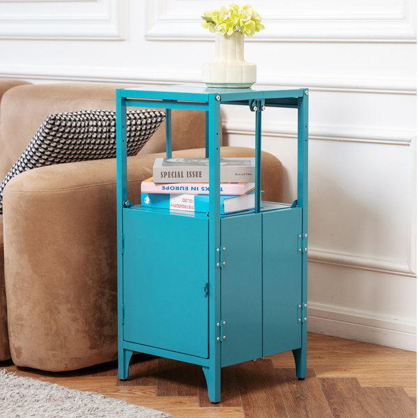 Ebern Designs Vintage 138 Wide 1 Door Accent Cabinet With Double Layer And Quick Install